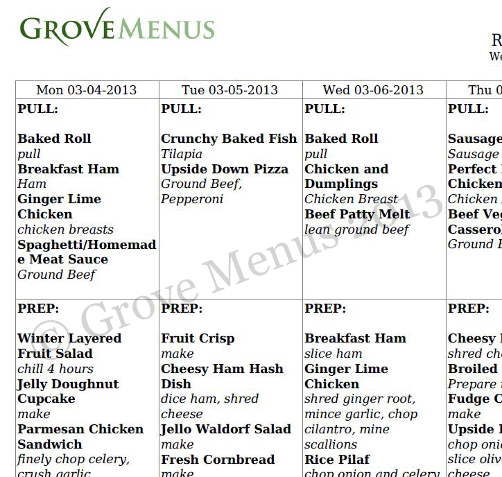 Customized Menus For Adult Care Facilities Of All Sizes Grove Menus
